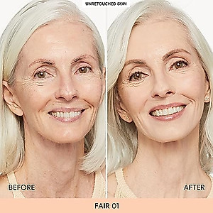 bareMinerals Barepro Performance Wear Liquid Foundation SPF 20, Breathable Makeup for Face, Full Coverage, 24HR Wear, Natural Matte Finish, Vegan (Fair 01)