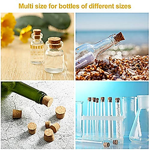 100 Pack Cork Stoppers Wine Bottle Cork Stoppers Wooden Tapered Cork Plugs Replacement Assorted Corks for Wine Beer Bottle Crafts, 10 Sizes