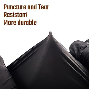 IRON MAMMOTH Nitrile Gloves Disposable Large Black Cleaning Gloves for Household 200-Count