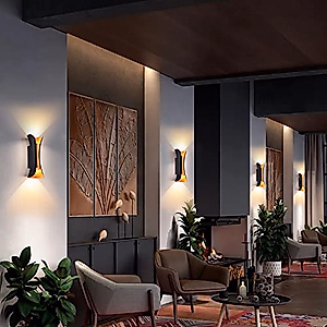 rosysky Outdoor Wall Light 30W LED Modern Exterior Light Fixture Black Aluminum Outdoor Sconces Wall Lighting Waterproof for Porch Patio Garage