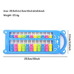 Honbay Cartoon Bear 11 Digits Plastic Chinese Abacus Soroban Arithmetic Tool Calculating Tool, Random Color