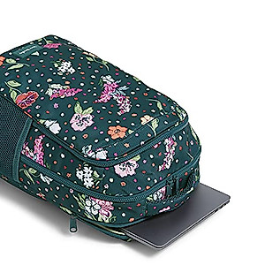 Vera Bradley Women's Recycled Lighten Up Reactive Grand Backpack, Hope Blooms Teal, One Size