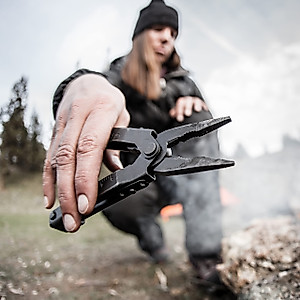 Gerber Gear Multi-Plier 600 Needle Nose Pliers Set Multi-Tool - 14-in-1 EDC Gear Multi-Tool Knife with Protective Sheath - Survival Gear and Equipment - Black