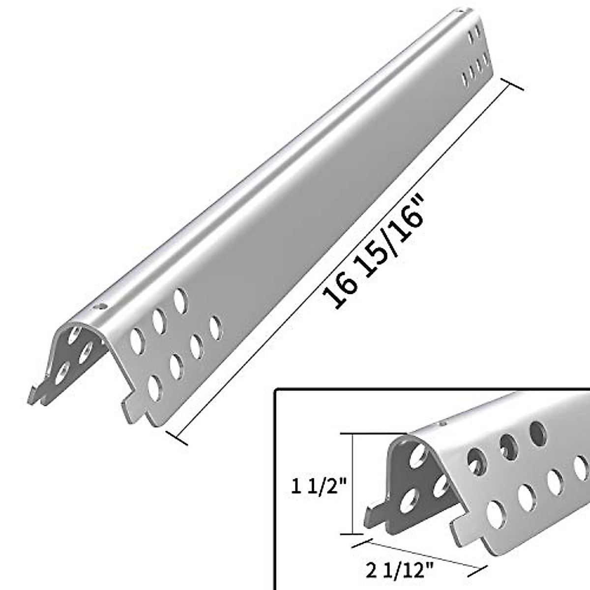 SHINESTAR 17" Heat Tents Replacement for Char-Broil Performance Series Gas Grills, Stainless Steel, Set of 4
