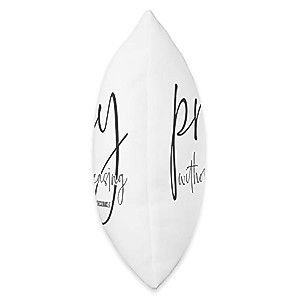 Blessings Etc Pray Without Ceasing Christian Encouragement Bible Verse Throw Pillow, 16x16, Multicolor