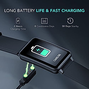 SKG Activity Fitness Tracker for Men Women with 24/7 Heat Rate, Blood Oxygen, Sleep Monitoring, Pedometer Fitness Watch with Step/Calories/Distance, Message Notification, Music Control & Shutter, V3