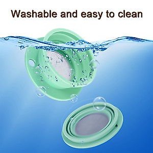 VVGCS Collapsible Travel Pour Over Coffee Maker Camping, Paperless Silicone Collapsible Pour Over Coffee Dripper with Metal Coffee Filter, Portable Coffee Strainer Pour Over Cup Single Serve (Green)