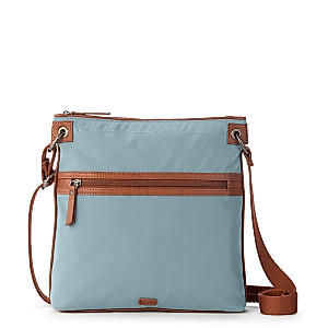 The Sak Esperato Flat Crossbody in Recycled Nylon, Denim