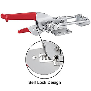 Accessbuy Self-Lock Large Toggle Latch, 2000Lbs Holding Capacity, Adjustable U-Bolt Heavy Duty Toggle Latch Clamp for Machine,Smoker lid,Tire Carrier and More (7.87 inch)