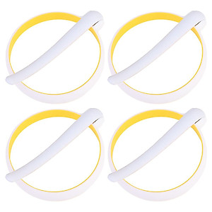 PRETYZOOM 4pcs Silicone Egg Ring, 5 Inches Profession Egg Ring Set, Nonstick Egg Rings With Handle Fried Egg Ring for Omelette, Pancake, Kitchen Cooking Tool