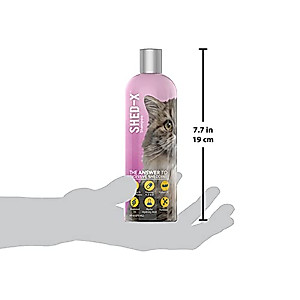 Shed-X Shed Control Shampoo for Cats, 8 oz – Reduce Shedding – Shedding Shampoo Infuses Skin and Coat with Vitamins and Antioxidants to Clean, Release Excess Hair and Exfoliate