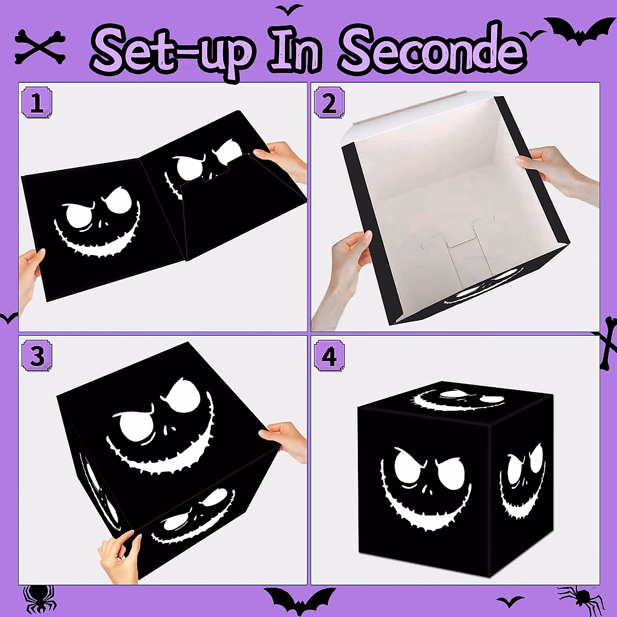 Nightmare Before Christmas Party Decorations Halloween Party Decorations Include Balloon Garland Kit, Nightmare Favor Boxes for Nightmare Before Christmas Party Supplies