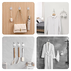 Paoli Heavy Duty Self Adhesive Hooks - Sturdy self Adhesive Hooks for Home, School and Office Easy to fit and Remove,with a Maximum Load Capacity of 30lb (4 PC).