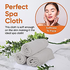 Superio Cotton Terry Washcloths Grey Towels 100% Cotton Cleaning Cloth 16" Rags Wash Clothes for Body and Face, Spa Towels, Multi Purpose (12 Pack)
