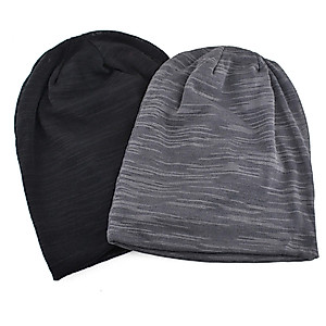 EINSKEY Cotton Slouchy Beanie Hat for Men/Women, Lightweight Oversize Large Thin Skull Cap Chemo Cap Night Sleeping Cap