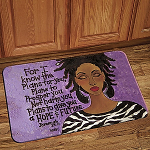 Shades of Color African American Interior Floor Mats, 29.5 x 17.7 Inches, I Know The Plans (IFM104)