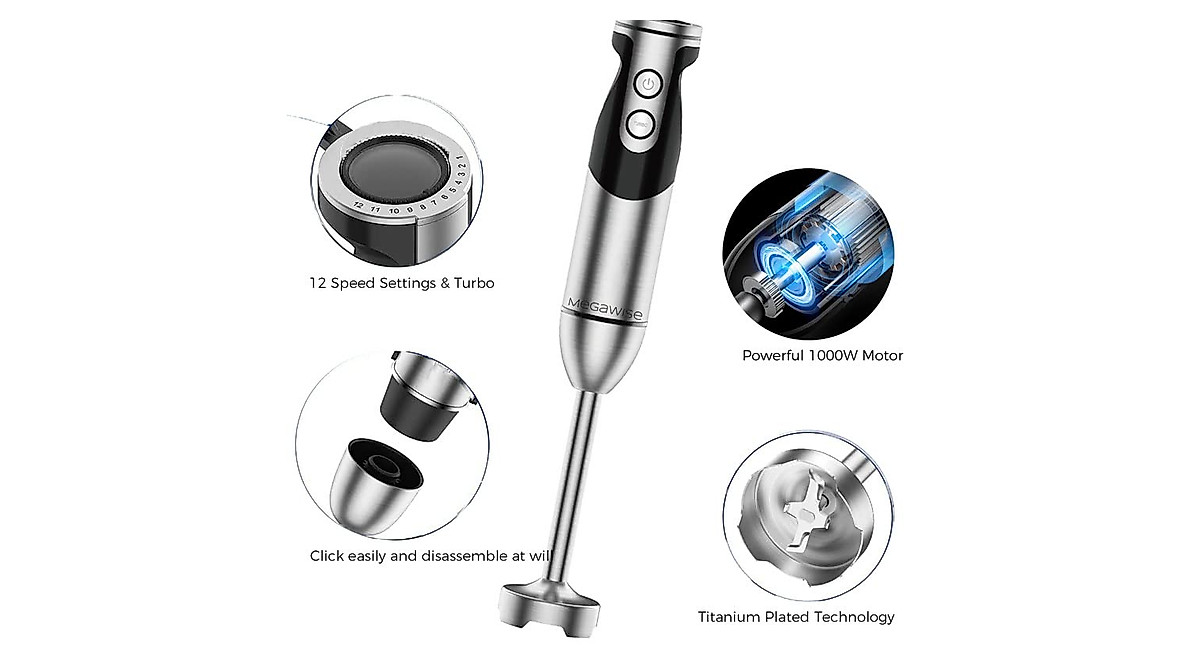 MegaWise Pro 3-in-1 Hand Blender - Powerful & Versatile
