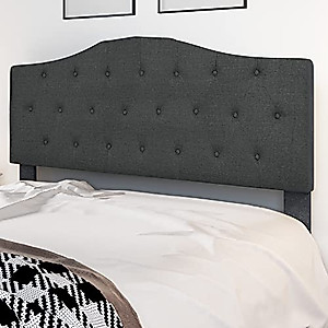 YITAHOME Upholstered Headboard, Linen Tufted Upholstered Headboard with Diamond Tufted, Headboards for Full/Queen Size Bed - Grey