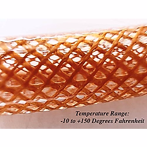 SANFU Polyurethane(PU) 1/4-Inch x 100ft Reinforced, Air Hose with 1/4” Swivel Solid Brass Quick Coupler and Plug, Brown(100’)