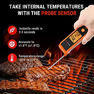 ThermoPro TP511 Digital Candy Thermometer + ThermoPro TP420 2-in-1 Instant Read Thermometer for Cooking
