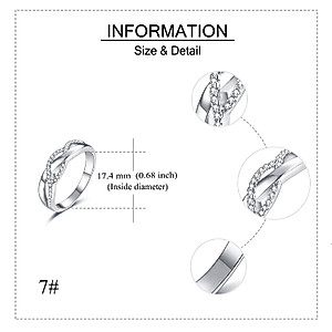 UCADRIT Personalized Engraved Names Rings Promise 925 Sterling Silver Spiral Twist Name Rings for Couple Women Girlfriend Custom Twist Graduation Rings Jewelry (Name Ring-01)