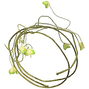 Penn-Plax Reptology Leafy Climber Terrarium Vines for Reptiles – Decorative and Flexible – 5’ Length – 1/4” Diameter – Green