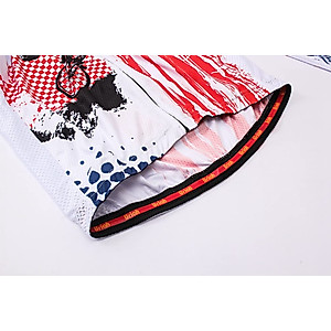 XUNQI Men's Cycling Jersey Long Sleeve Reflective with Rear Zippered Bag American Cycling Team Size M