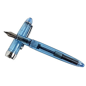 6 PCS Jinhao 992 Plastic Fountain Pen Set, Transparent, Diversity Color(Blue, Green, Grey, Brown, Orange, White)