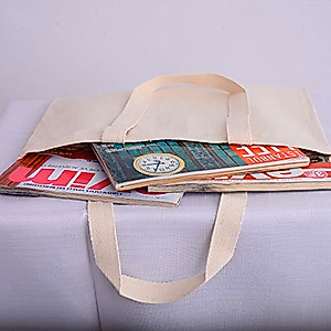 Sturdy Canvas Wholesale Tote Bags with Bottom Gusset 15"W x 16"H x 3"G Blank Totes Great for DIY Painting Printing Embroidery