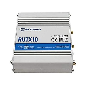 Teltonika RUTX10000300 Professional Ethernet Router, UK PSU, Digital Input/Output for Remote Monitoring and Control, Dual Band WiFi and Bluetooth LE, Aluminium Housing, Firewall and VPN Services
