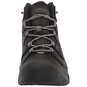 KEEN Men's Circadia Mid Heigh Polar Insulated Waterproof Hiking Boots, Black/Steel Grey, 10
