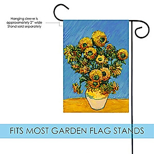 Toland Home Garden 1110856 Van Gogh's Sunflowers Flower Flag 12x18 Inch Double Sided Flower Garden Flag for Outdoor House Flag Yard Decoration