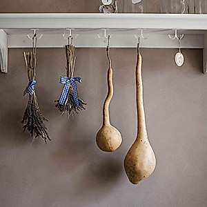 Hdtyyln 10 Pcs Ceiling Hook Towel Hook Plant Hook Robe/Coat Clothes Hook,for Kitchen Utensils, Keys, Robe, Coat, Towel, Bags-Bathroom, Home, Kitchen, Office Silver (Double Hook 10 Pack)