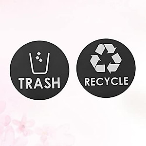 Gogogmee 8 Pcs Recyclable Sign Stickers Garbage Bin Stickers Car Trash Can Decals for Cars Automotive Stickers Car Can Trash Recycle Decal Car Garbage Bin Garbage Can Recycle Stickers Black