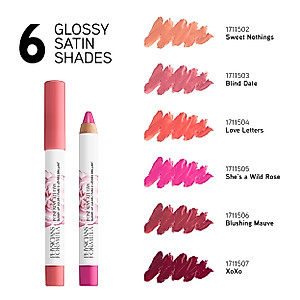 Physicians Formula Rosé Kiss All Day Glossy Lipstick Lip Color Makeup, Red Xoxo | Dermatologist Tested, Clinicially Tested