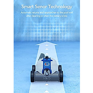 WYBOT 2023 Premium Cordless Robotic Pool Cleaner, Automatic Pool Vacuum with Powerful Suction, LED Indicator, Last 90 Mins, Self-Parking, Ideal for Above/In-Ground Flat Pools up to 40 Feet-Osprey 300