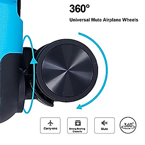 Travelhouse Luggage Sets, Lightweigh Hardside Suitcases with Double Spinner Wheels,TSA Lock, 3 Piece Set 20"/24"/28" (Blue-31)