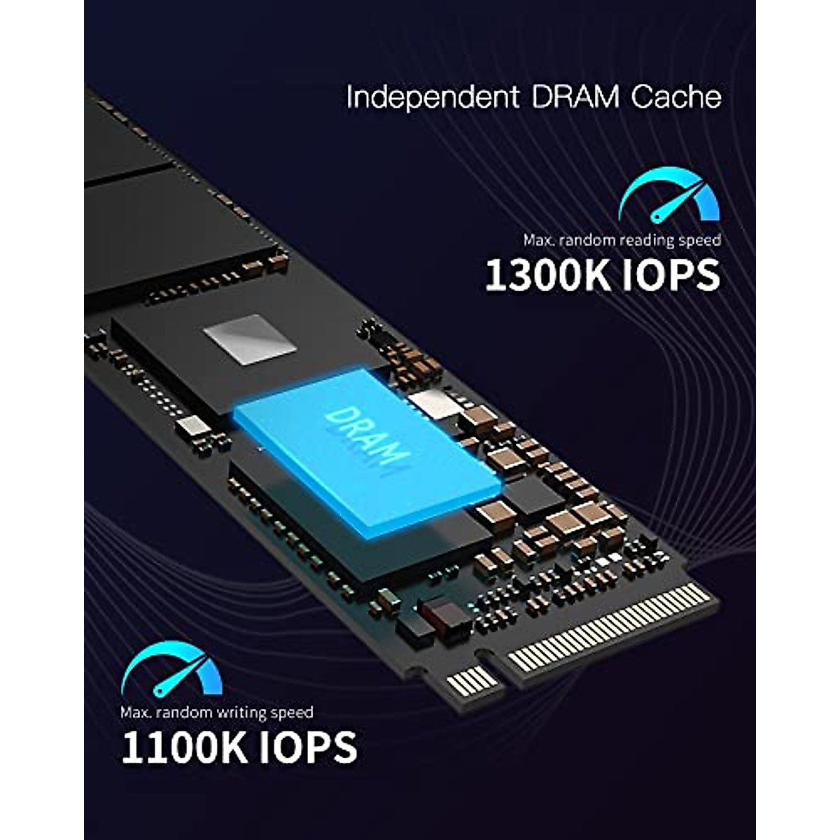 acer Predator GM7000 2TB NVMe Gaming SSD - M.2 2280 PCIe Gen4 (16 Gb/s) x 4, 3D TLC NAND PC Internal Solid State Hard Drive with DDR4 DRAM Cache Up to 7400 MB/s - BL.9BWWR.106