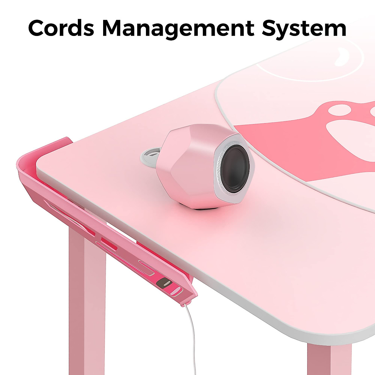 Eureka Ergonomic 61 inch L Shaped Desk, Pink Computer Gaming Desk Office Corner Desk for Home Office Study Writing Table with Mouse Pad, Easy Assembly (Right Side)