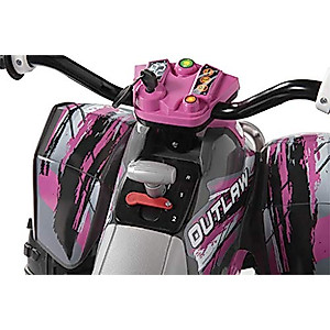 Peg Perego Polaris Outlaw Pink Power 12 Volt Ride on Quad