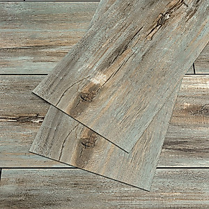 VEELIKE 12-Pack Peel and Stick Flooring Waterproof Driftwood Vinyl Plank Flooring Wood Stick on Tile 6''x36'' Self Adhesive Wood Vinyl Floor Tile Stickers for Bedroom Bathroom Kitchen Basement RV