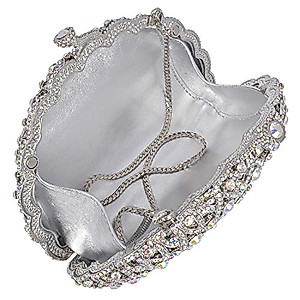 MOSSMON Peacock Luxury Rhinestone Crystal Evening Clutch Bag Sparkly Bride Wedding Party Purses for Women