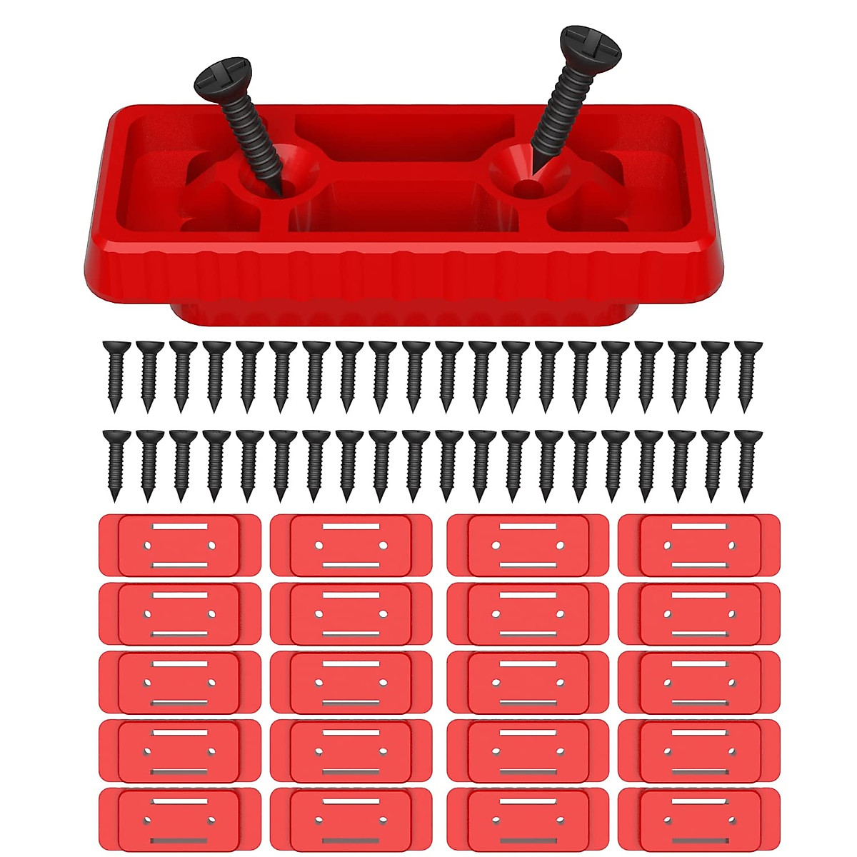NyVoozy(20pcs-Red Feet Mounting System,Mounting Feet for Milwaukee Packout, Mounting Feet for Milwaukee Packout System