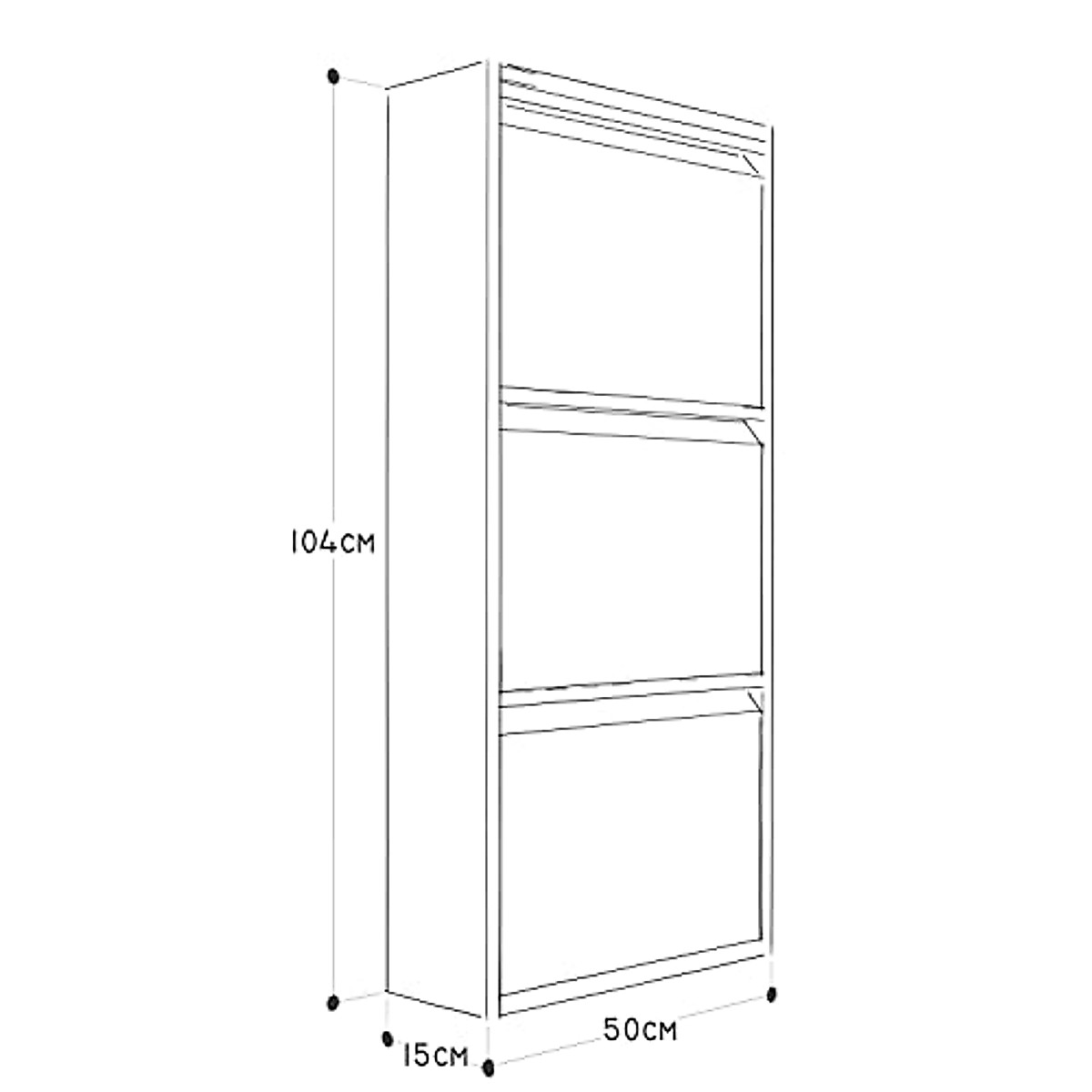 KASER Shoe Storage Cabinet -3 Drawer 20" Metal Wall Mountable Shoe Storage for Entryway with No Assembly - Shoe Cabinet for Entryway Slim - 2-3 Pair per Tier