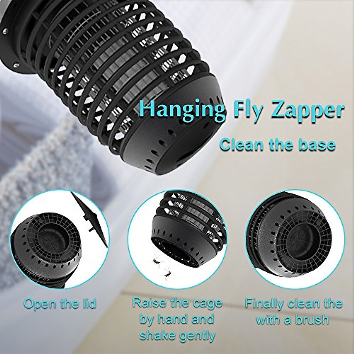 KPS Electric Bug Zappers, New Upgrade with Free Hanger 40W Outdoor Pest Control Lantern for Mosquitoes, Flies, Gnats, Pests & Other Insects, 1 Acre Coverage (2 Pack)