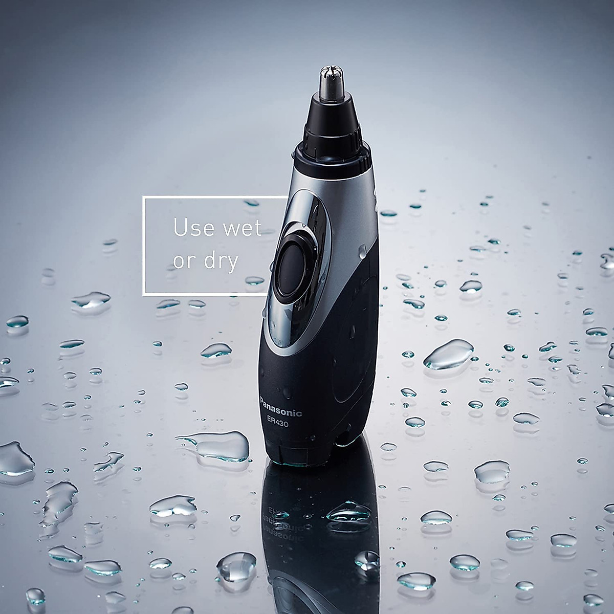 Panasonic Men's Wet/Dry Nose & Ear Hair Trimmer with Vacuum Cleaning System, Black