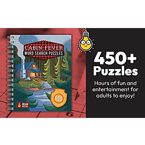 Cabin Fever Word Search Puzzles: Multi-Level Spiral-Bound Puzzle Word Search Book for Adults Including More Than 450 Variety Puzzles (Part of the Brain Busters Puzzle Collection)