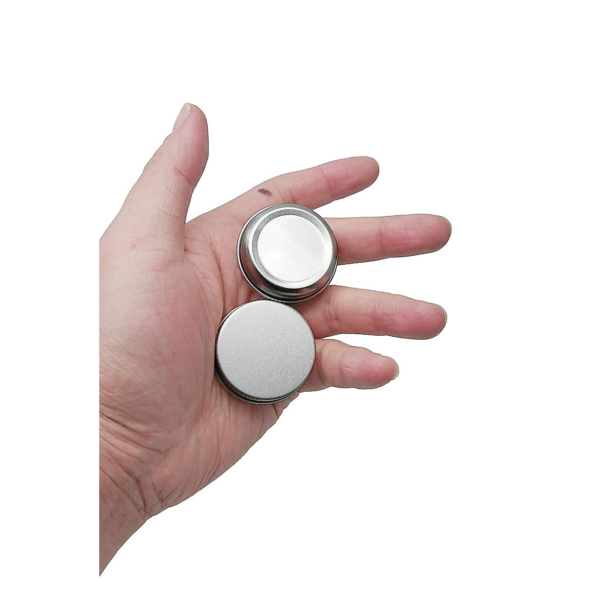 Goiio 20 Pcs 0.5 Ounce Aluminum Tin Jar 15 ML Refillable Container, with Screw Lid, Silver