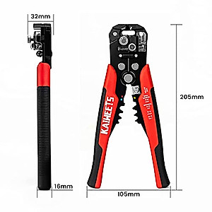 KAIWEETS Self Adjusting Wire Stripper - 3 in 1 Heavy Duty Automatic Wire Stripping Tool | 10-24 AWG Wire Cutter for Electrical Cable Cutting, Crimping Tool