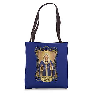 Our Lady of the Rosary Catholic Prayer Rosaries Mary Tote Bag